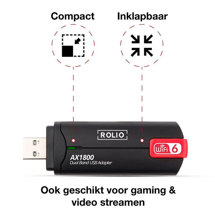 Rolio WiFi Adapter 1800Mbps